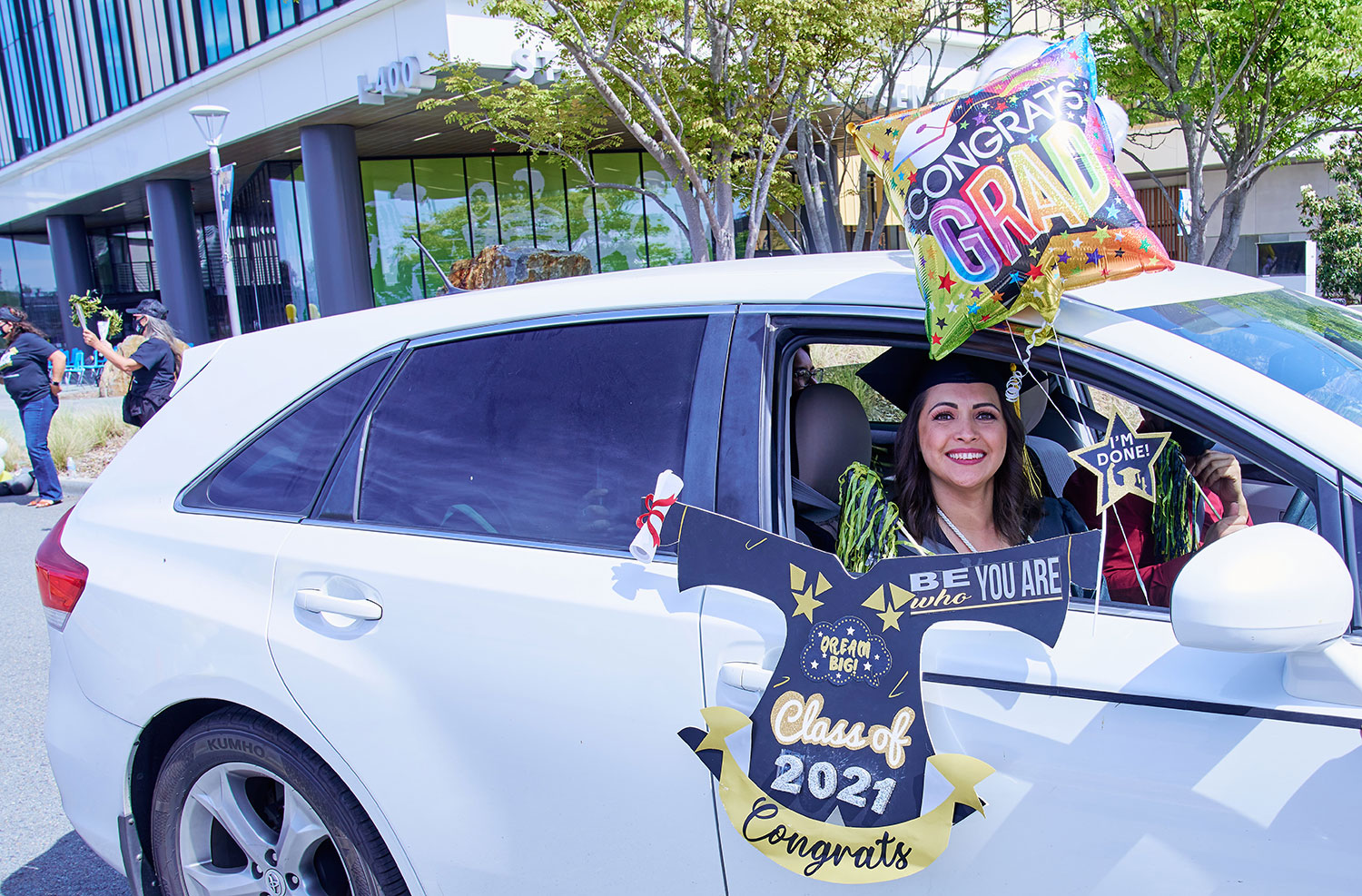 Drive-thru graduation for the San Diego College of Continuing Education