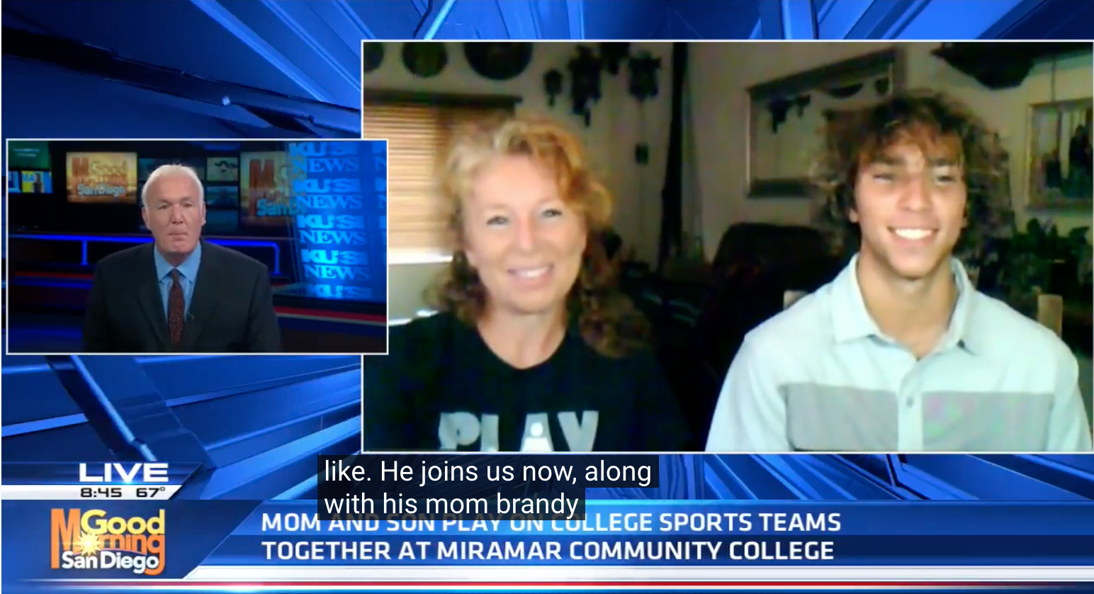 Mom And Son Play On College Sports Teams Together At Miramar College