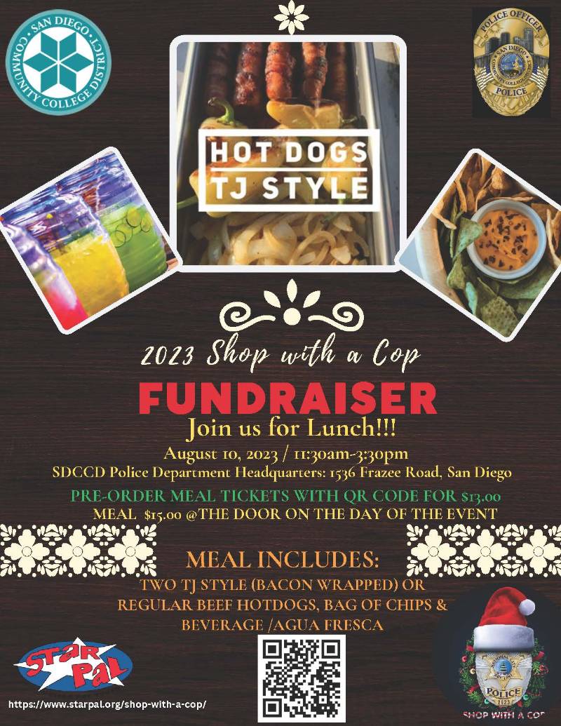 College Police holding Shop with a Cop fundraiser